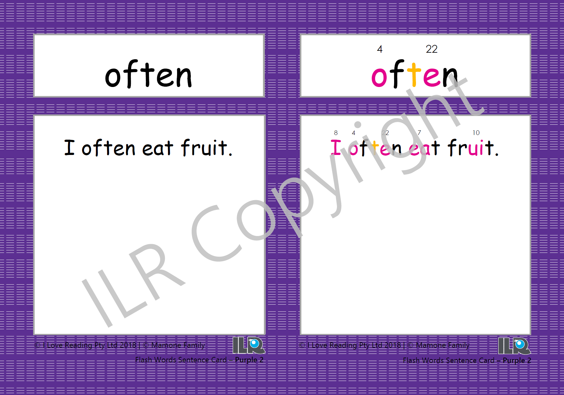 ILR Flash Word Sentence Cards Set 3 – I Love Reading
