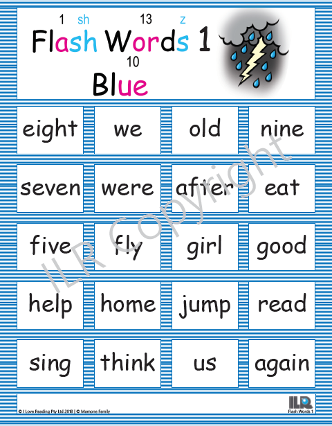 ILR Flash Words – I Love Reading